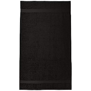 Amazon Basics Fade-Resistant Cotton Bath Towel - 4-Pack, Black