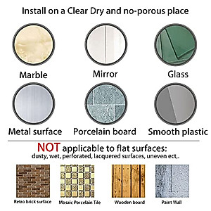 GTL Suction Cup Hooks Stainless Steel 2 Pack Shower Hook Wall Hook Removable for Shower Bathroom Kitchen Bedroom Hotel Brushed Finished