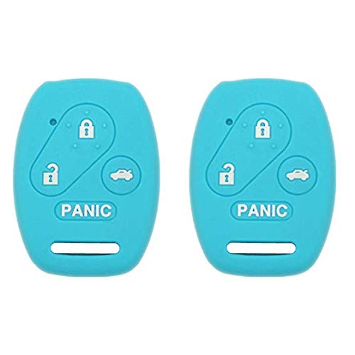 KAWIHEN Silicone Key Fob Cover Compatible with Honda Accord Accord Crosstour CR-V Civic Element Pilot OUCG8D-380H-A N5F-S0084A N5F-A05TAA(Light Blue)