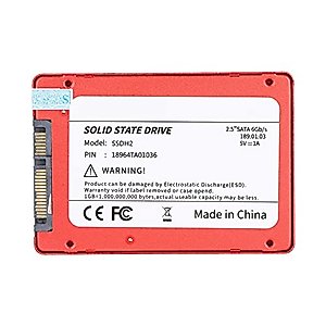 Garsentx 2.5inch SSD Red High Speed Metal Hard Drive for Desktop Computer Laptops PC, Portable SSD 8GB-2TB External Solid State Drive, for Linux/WinXP/Win/7/8/10(32GB)