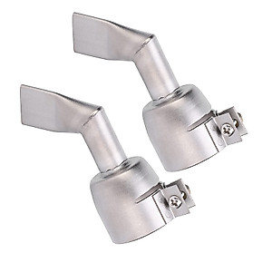 GOTOTOP Pack of 2 Welding Gun Nozzle Flat 120 Degree Heat Gun Welding Nozzle Stainless Steel for Most Brand Plastic Welder Gun