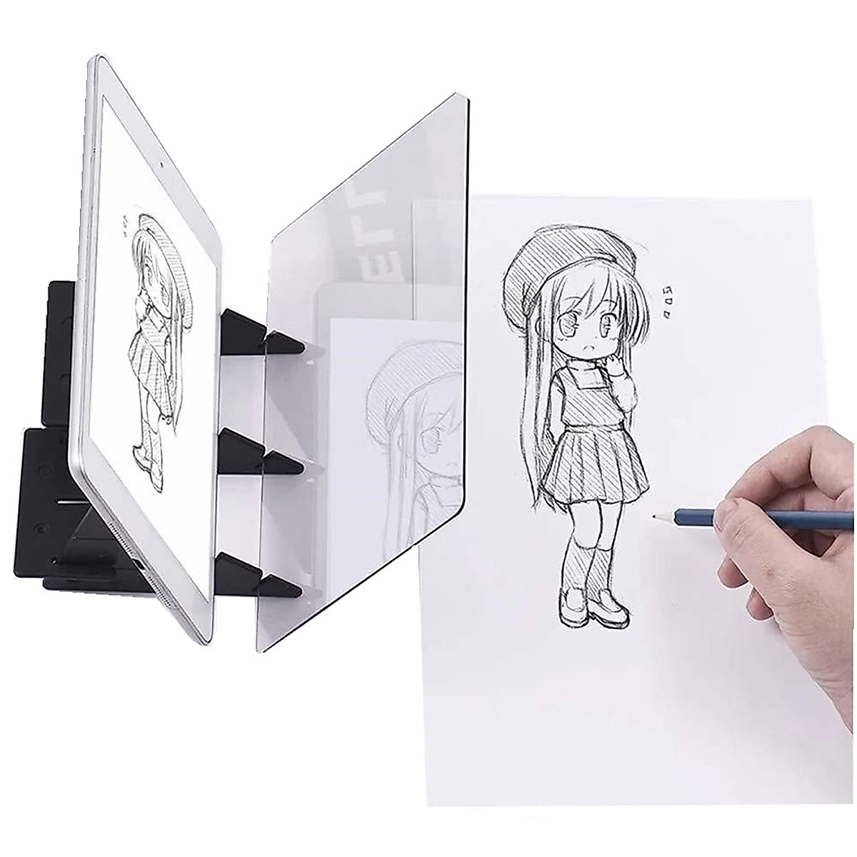 DIY Drawing Tracing Pad Optical Lenses Sketch Wizard Painting Board Zero-Based Drawing Mould Painting Reflection Tracer Art Stencil Tool Draw Projector Copy Pad for Artists,Kids,Students
