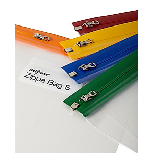 Snopake A3 480x350mm Zippa Bag 'S' with Zip Strips - Transparent/Assorted (Pack of 5)