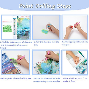 IPISSOI Diamond Painting Kits for Adults Praying Angel Girls Round Full Drill DIY 5D Diamond Art Easy for Beginner Gems Cross Stitch Craft Hobby Wall Art for Home Decor 30 x 40 cm