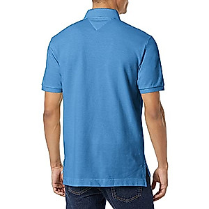 Tommy Hilfiger Mens Short Sleeve Cotton Pique in Classic Fit Polo Shirt, Federal Blue, Large US