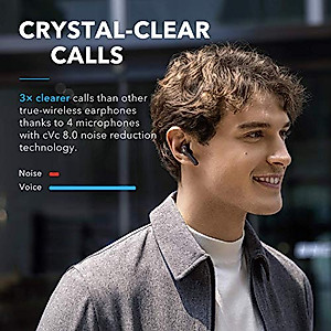 Soundcore Anker Liberty Air 2 Wireless Earbuds, Diamond-Inspired Drivers, Bluetooth Earphones, 4 Mics, Noise Reduction, 28H Playtime, HearID, Bluetooth 5, Wireless Charging, for Calls, Home Office