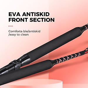 FISHAPPY Straight Butt Trolling Rod Saltwater Offshore Heavy Roller Rod Big Game Conventional Boat Fishing Pole 5'6'' (5'6'' - 80-120lbs - 1 Piece)