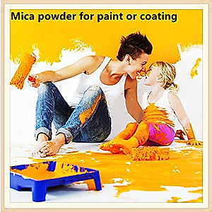 15 Bottles Slime Pigment, Mica Powder for Soap Making, Resin Color Pigment, Mica Powder for Candle Making, Epoxy Resin, Lip Gloss, Natural Powder Pigment for Slime