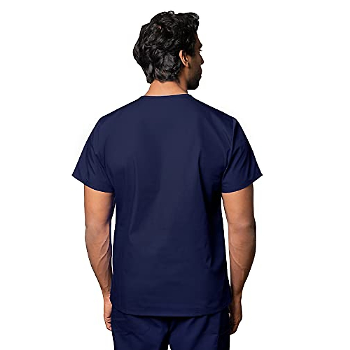 Adar Universal Unisex Scrubs - V-Neck Tunic Scrub Top - 601 - Navy - L