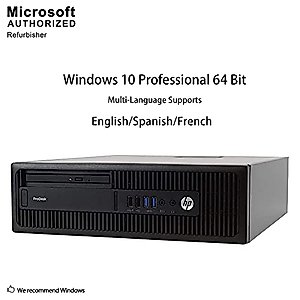 HP Business Desktop ProDesk 600 G2 Desktop Computer - Intel Core i5 (6th Gen) i5-6500 3.20 GHz - 8 GB DDR4 SDRAM - 256 GB SSD (Renewed)
