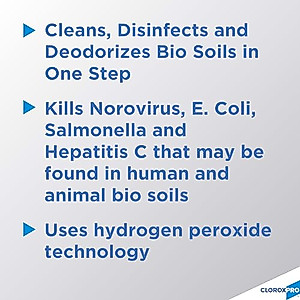 CloroxPro Disinfecting Bio Stain & Odor Remover Pull Top, Healthcare Cleaning and Industrial Cleaning, Clorox Disinfectant Spray, 32 Ounces (Package May Vary) - 31911 (Pack of 1)
