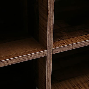 WOXYX Stand for TVs up to 65-Inch Flat Screen, Mid-Century Modern Entertainment Center with 8 Open Shelves, Brown