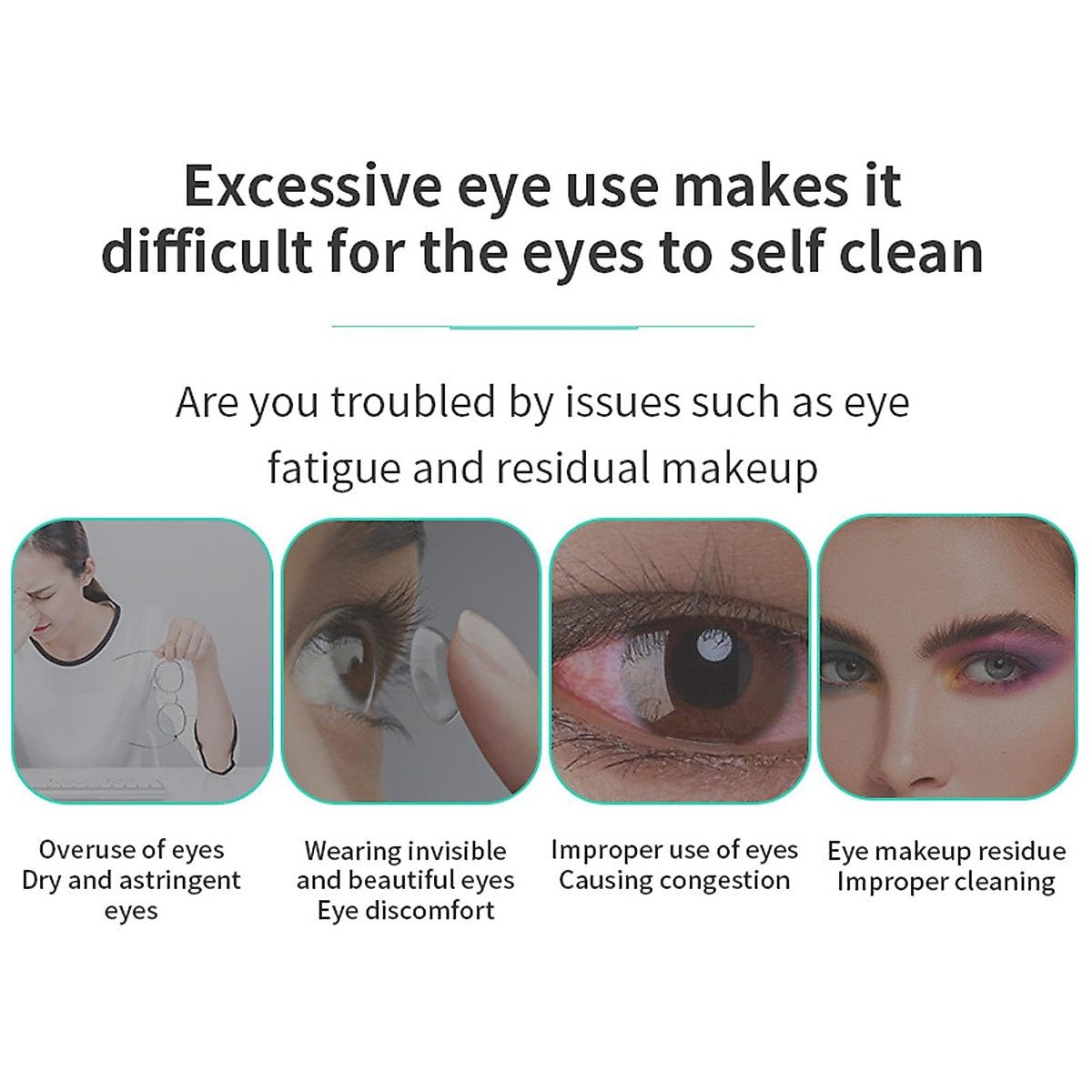 Silicone Eye Wash Cups, Eye Wash Cleaner Kit Silicone, Eye Cups for Eye Wash, Soft Eye Cleaning Eyewash Cups Cleansing with Storage Container, Eye Bath for Elderly Women Men Children