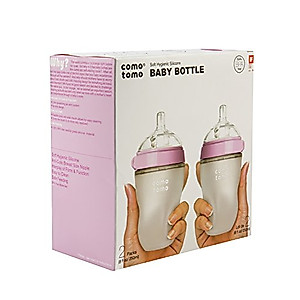 Comotomo Natural Feel 8oz. Bottle, 4 Pack - Pink