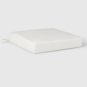 WestinTrends Solace Outdoor Patio Furniture Seat Chair Square Cushions Set of 2, 20" x 19", White