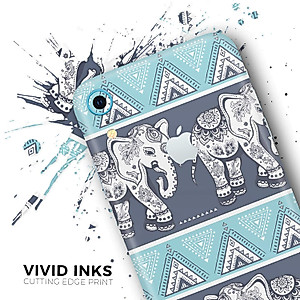 Design Skinz Walking Sacred Elephant Pattern Protective Vinyl Decal Wrap Skin Cover Compatible with The Apple iPhone XR (Screen Trim & Back Glass Skin)
