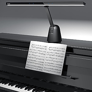 Quntis 55'' Ultra Wide Illumination Piano Light, 12W LED Professional Eye Caring Piano Lamp with Auto-Dimming, Dimmable Modern Reading Lamp, 2H Timer, Music Stand Light for Upright Piano