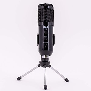 CAD Audio U49 USB Large Format Side Address Studio Microphone with Headphone Monitor and Echo,Black