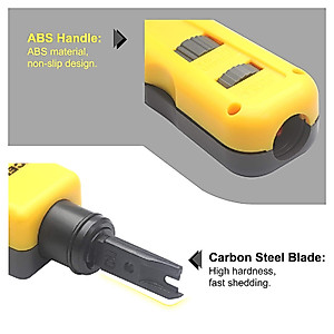 VCELINK Punch Down Impact Tool with 110 and 66 Blades, Network Wire Punch Down Impact Tool Kit, Keystone Impact Terminal Insertion Tools, Network Cable CAT6/CAT5/CAT3 Stripper