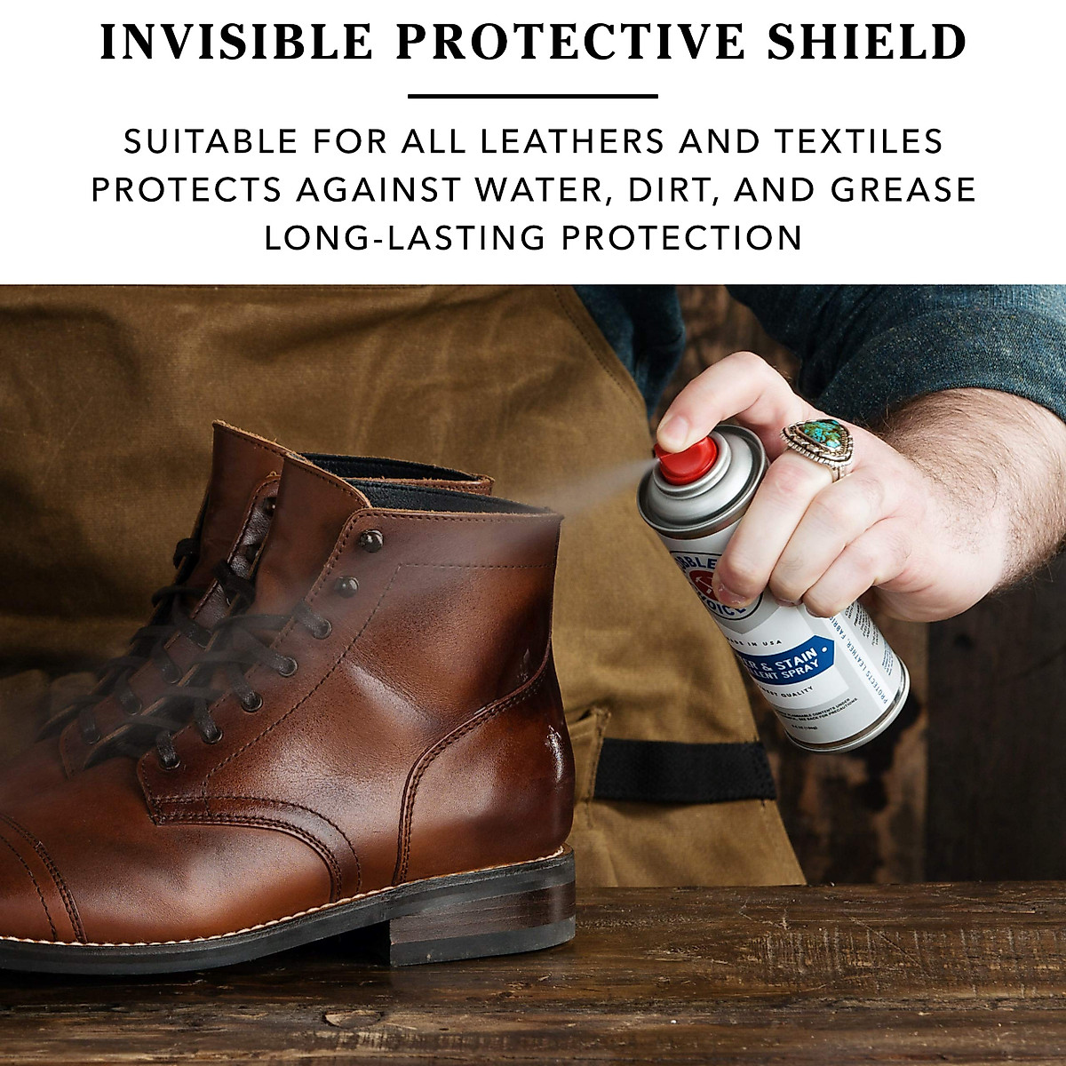 Cobbler's Choice Water and Stain Repellent Spray - Waterproofs & Protects Leather, Suede, and Fabric from the elements!