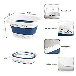 COFSODI Plastic Collapsible Laundry Basket - 23L(6 Gallon) Foldable Portable Laundry Hamper with Handles, Pop-up Storage Container/Organizer for Laundry, Car trunk, Camping, Indoor and Outdoor