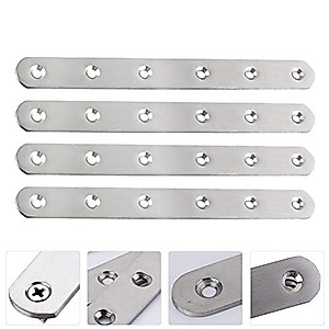 4Pcs stainless steel connection shelving brackets Stainless Steel Corner shelf brackets heavy duty Straight Brackets for Wood Chair shelf holders Joint Bracket Metal tool
