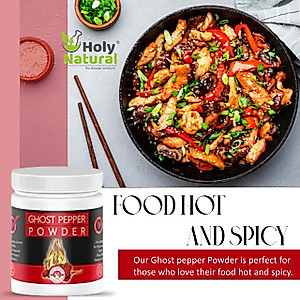 Ghost Pepper Powder (Bhut Jolokia Chili) - 16 oz/454 gm, 100% Pure, Smoked, Hottest & Spicy Chili Powder, Add Unique, Delicious, Complex and Smoky Flavor to Your Favourite Dishes