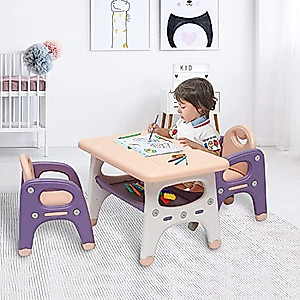 ide·o Toddler Table and Chair Set - Kids Table and Chair Set,Toddler Table,Child Table and Chair Set (Pink)