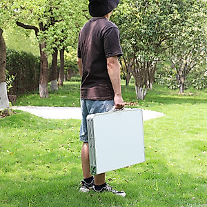 VILLEY Folding Camping Table, 3ft Small Portable Lightweight Outdoor Table with Aluminum Adjustable Legs for Travel Picnic Cooking Beach