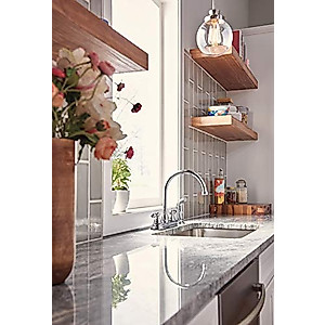 Peerless Claymore 2-Handle Kitchen Sink Faucet with Side Sprayer, Chrome P299575LF
