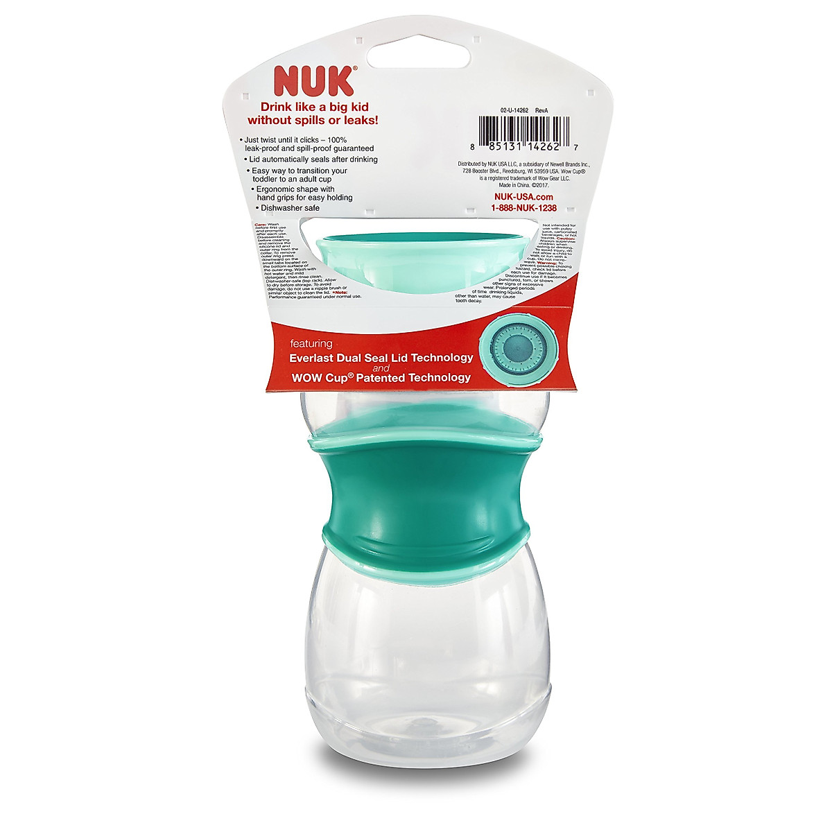 NUK Everlast 360 Sippy Cup, Green, 10oz 1pk
