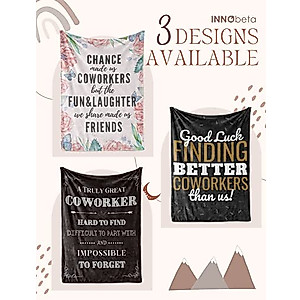InnoBeta Coworker Leaving Gifts for Women Flannel Blankets Throws, Going Away Gift for Coworker, Leaving Farewell New Job Presents (50"x 65") - Purple