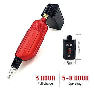 INKSOUL Tattoo Battery Pack Tattoo Power Supply for RCA Rotary Tattoo Pen Machine, Tattoo Supplies and Equipment, Tattoo Machine Battery 1500mAh, Rechargeable USB(Only Match RCA Tattoo Pens) WP1