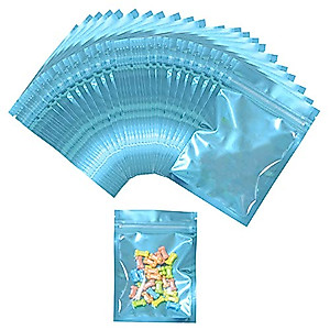 Packaging Bags Smell Proof Snacks 100 Pcs 5" x 7" Clear Plastic Zip lock Bag Foil bag Resealable Pouch for Party Favor Food Storage