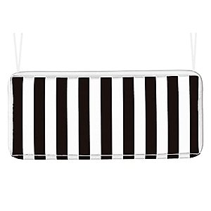 DYTXIII Patio Outdoor Cushion Cover Slip Cover W45 x D18 x H3 Inch with Zipper for Bench Loveseat Furniture, UV Protection Cushion Covers Replacement Covers 1 Pack, Cabana Black (Covers ONLY)