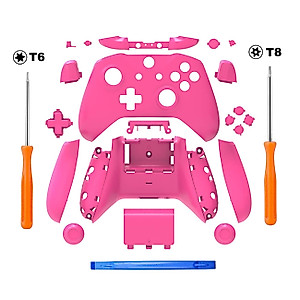 SN-RIGGOR Replacement Housing Full Shell Set Full Buttons Set Faceplates ABXY Buttons RB LB Bumpers for Xbox One S Slim Controller (3.5 mm Headphone Jack) S Controller Repair Parts (Green)