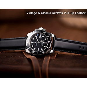 OTTOODY Leather Watch Bands Quick Release, Elegant Top Grain Leather Watch Straps for Men & Women, Choice of Color & Width - 18mm, 19mm, 20mm, 21mm or 22mm Wristbands Bracelet for Watch & Smartwatch