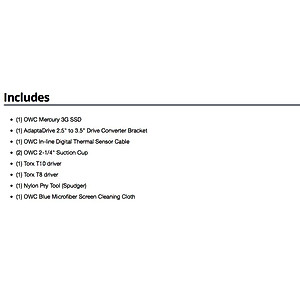 OWC 500GB 3G SSD and HDD DIY Complete Bundle Upgrade Kit for Late 2009-2010 iMacs, (OWCKITIM09HE500)