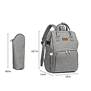 OUSIJOJO Diaper Bag Backpack Diaper Bags for Baby Girl Boy Baby Diaper Changing Backpacks Maternity Diaper Bags Mommy Nappy Bag,Gray