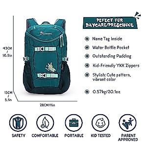 MOUNTAINTOP Kids Backpack for Boys Girls Elementary Backpack Lightweight Children School Daypack Turquoise