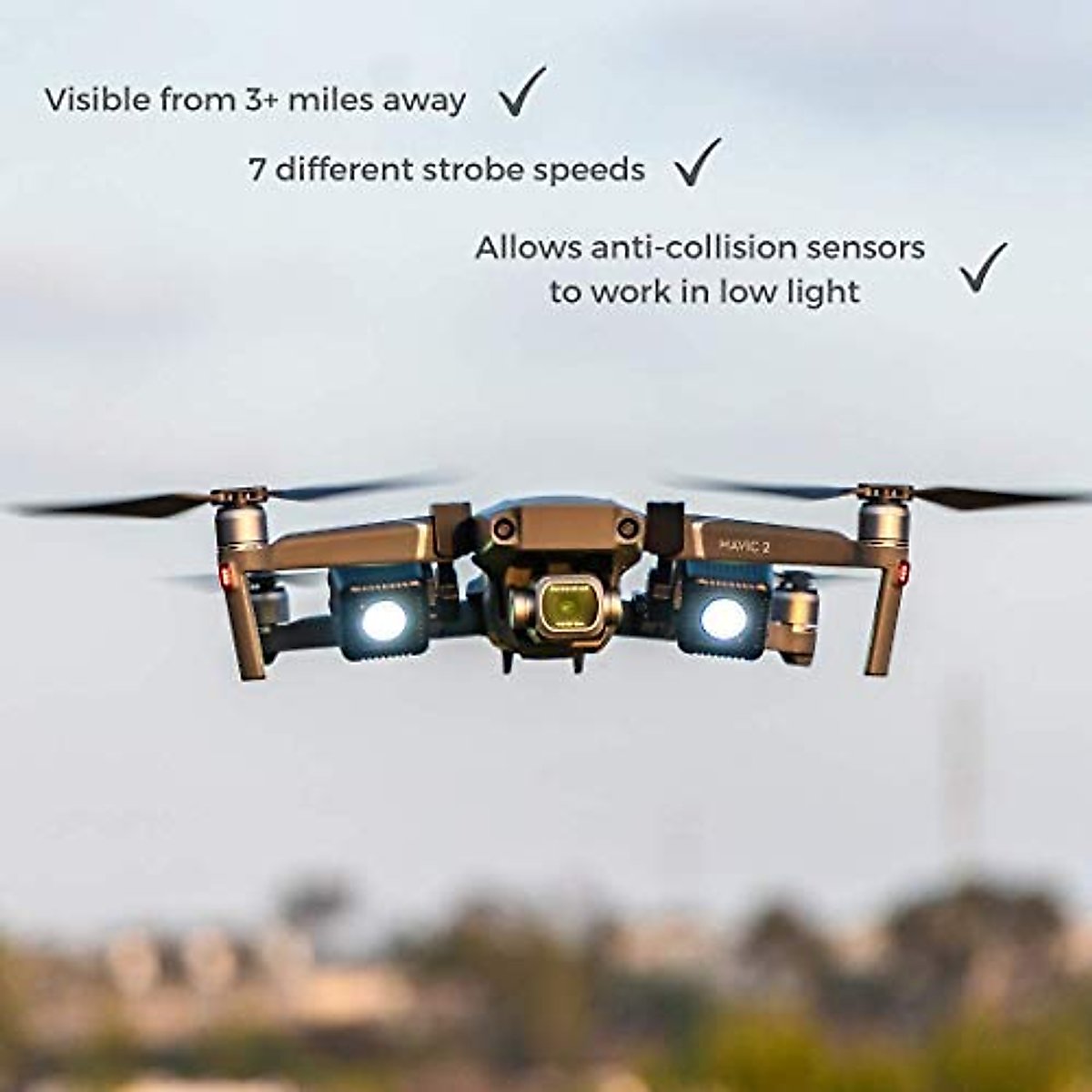 Lume Cube - Lighting Kit for DJI Mavic 2 Pro & Zoom - Compact LED lamp & flash in one - Controllable via Bluetooth app - Easy to attach - for beginners and advanced photographers