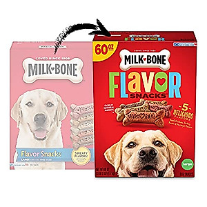 Milk-Bone Flavor Snacks Dog Biscuits for Large-Sized Dogs, 60 Ounce Box