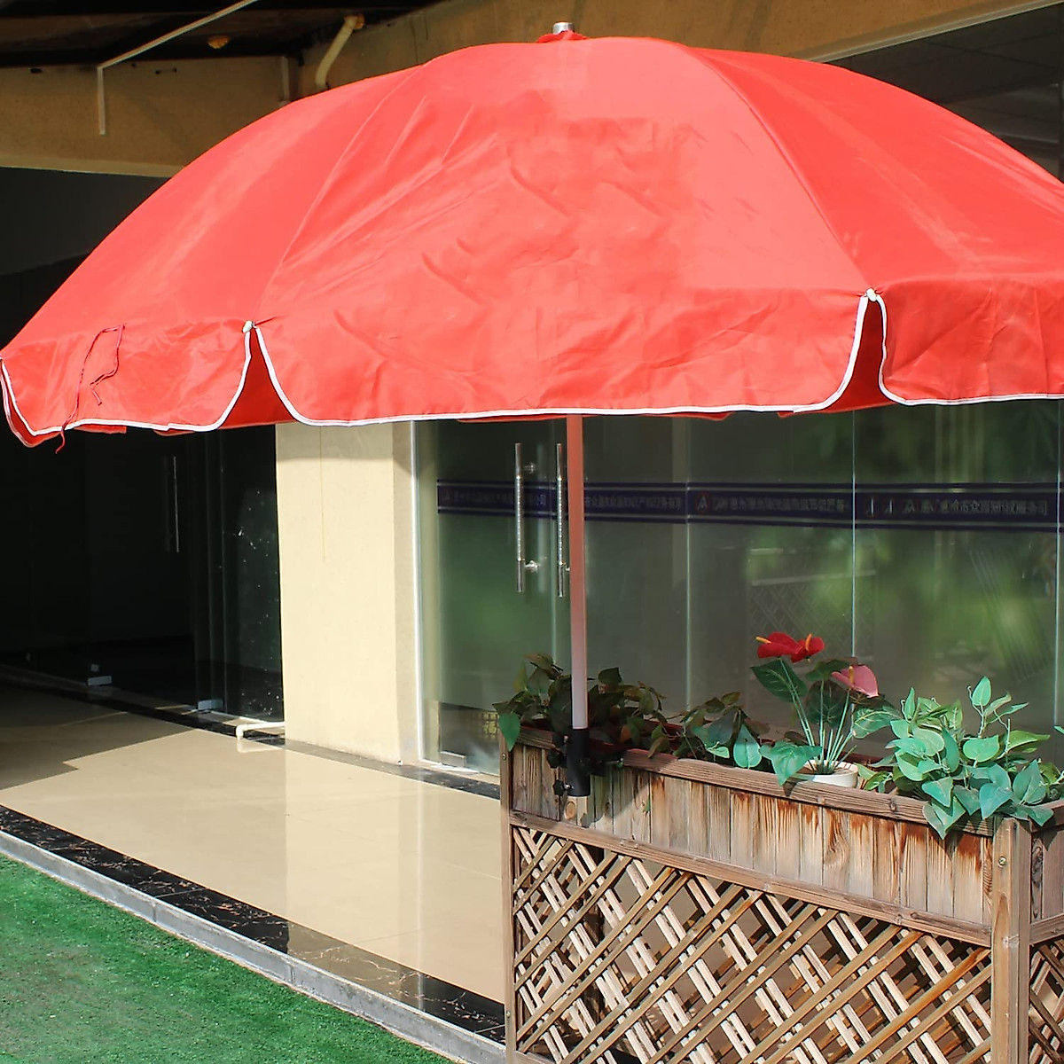 VANROUG Heavy Duty Parasol Holder Patio Umbrella Stand Mount Umbrella Stand Bench Buddy Umbrella Holder Fixed Clip Umbrella Clamp for Deck,Chair,Desk,Dock,Beach Courtyard Balcony,Boats,Tailgates