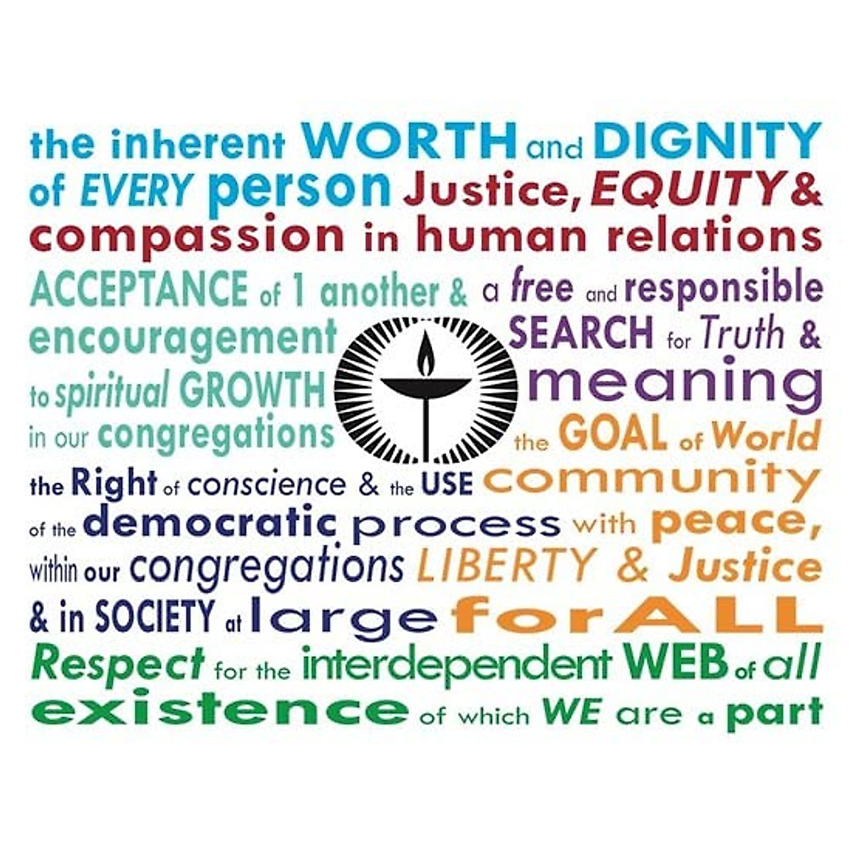 CafePress UU 7 Principles Mugs Ceramic Coffee Mug, Tea Cup 11 oz