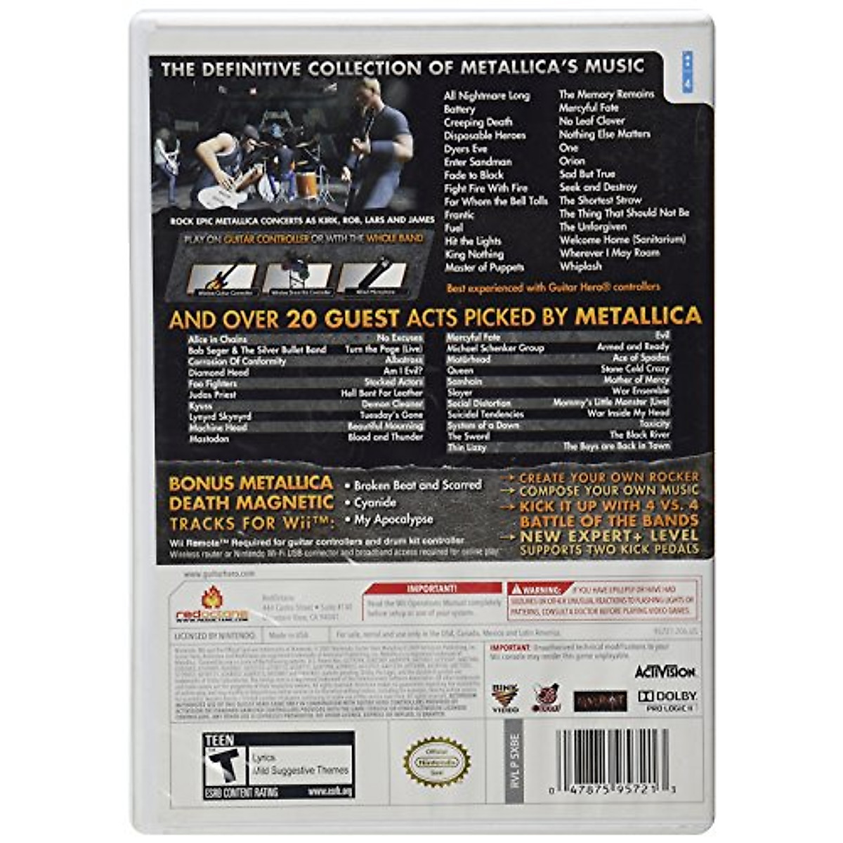 Guitar Hero Metallica - Nintendo Wii