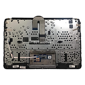 lenboes Laptop Palmrest Upper Case with US Keyboard and Touchpad Assembly Replacement Parts for Chrome-Book 11 G8 EE L90339-001-Black