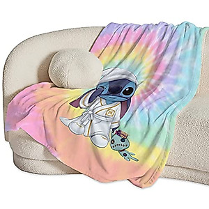 Stitch Blanket Stitch Gifts for Girls Stitch Throw Blanket for Kids Women Adults Cartoon Flannel Fleece Blankets for Couch Bed Sofa 40"x50"