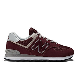 New Balance Men's 574 Core Sneaker, Burgundy/White, 10