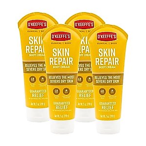 O'Keeffe's Skin Repair Body Lotion and Dry Skin Moisturizer, 7 Ounce Tube, (Pack of 4)