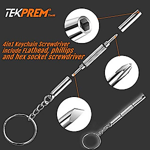 Eyeglass Nose Pads, TEKPREM Eyeglasses Repair Kit with 5 Pairs of Air Chamber Silicone Nose Pads,Screws,Screwdrivers,Curved Tweezer and Cleaning Cloth for Glasses and Sunglasses Nose Pad Replacement